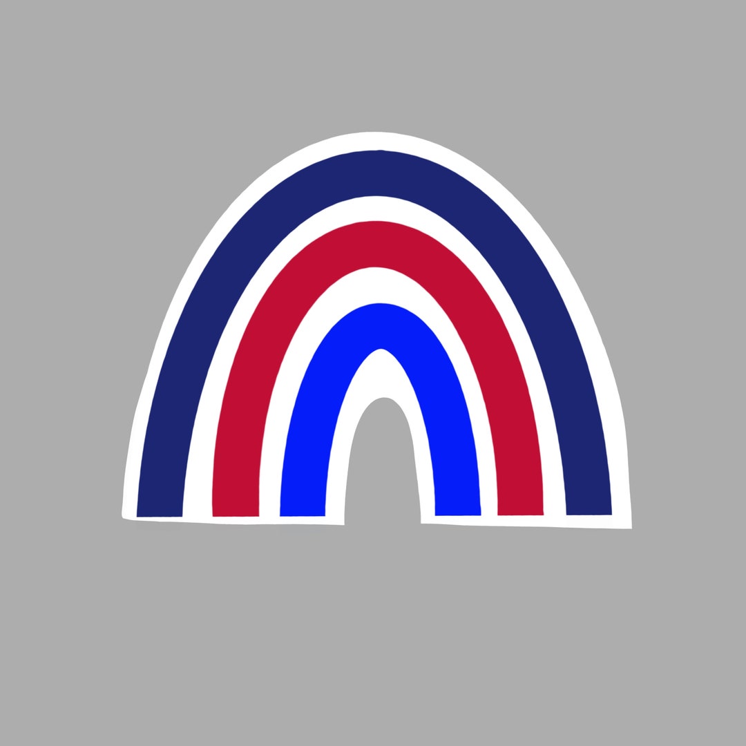 RED BLUE RAINBOW/ Sticker for Water Bottles, Laptops - Etsy