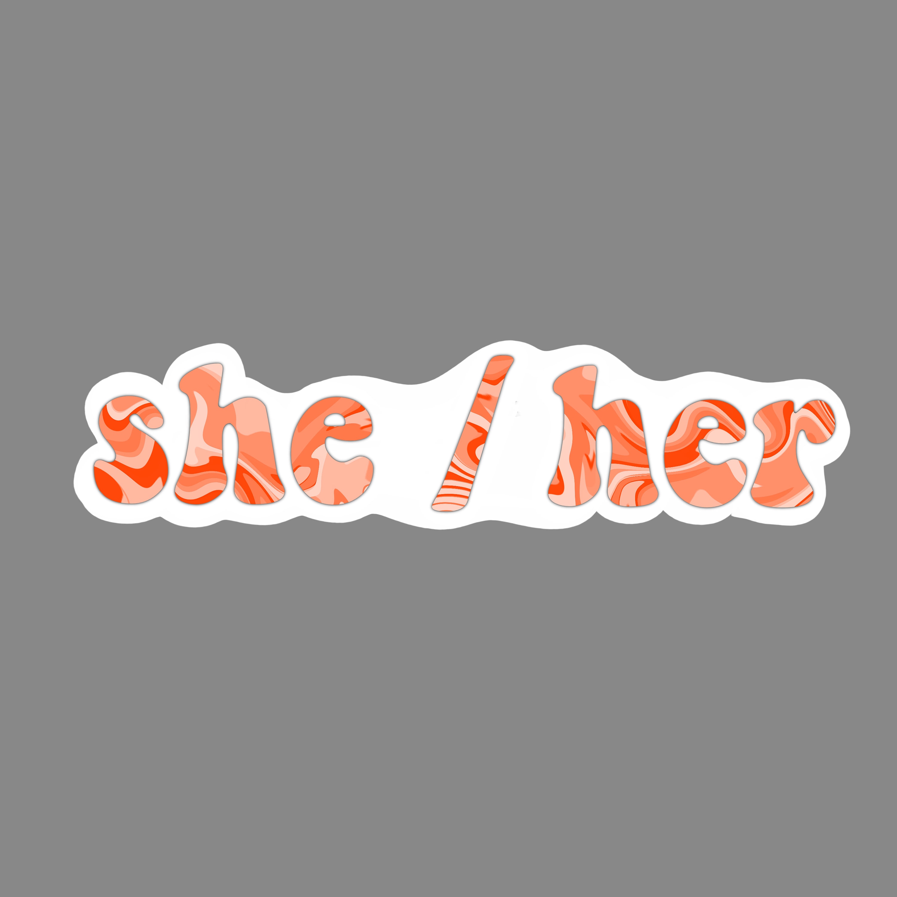 SHE/HER PRONOUN/ sticker for water bottles laptops - Etsy.de