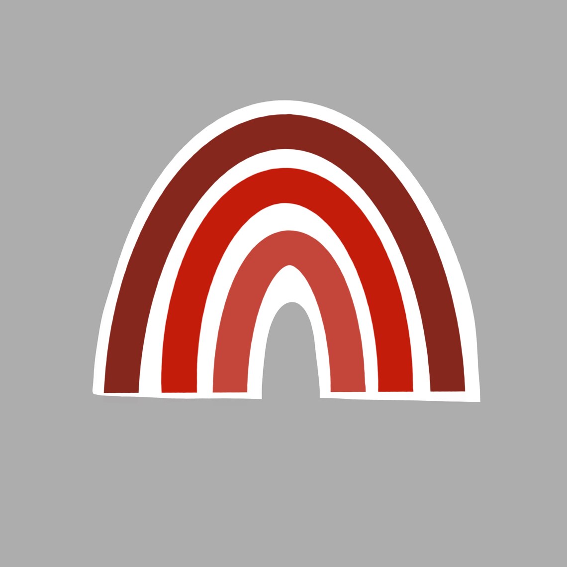 RED RAINBOW STICKER/ Sticker for Water Bottles, Laptops - Etsy