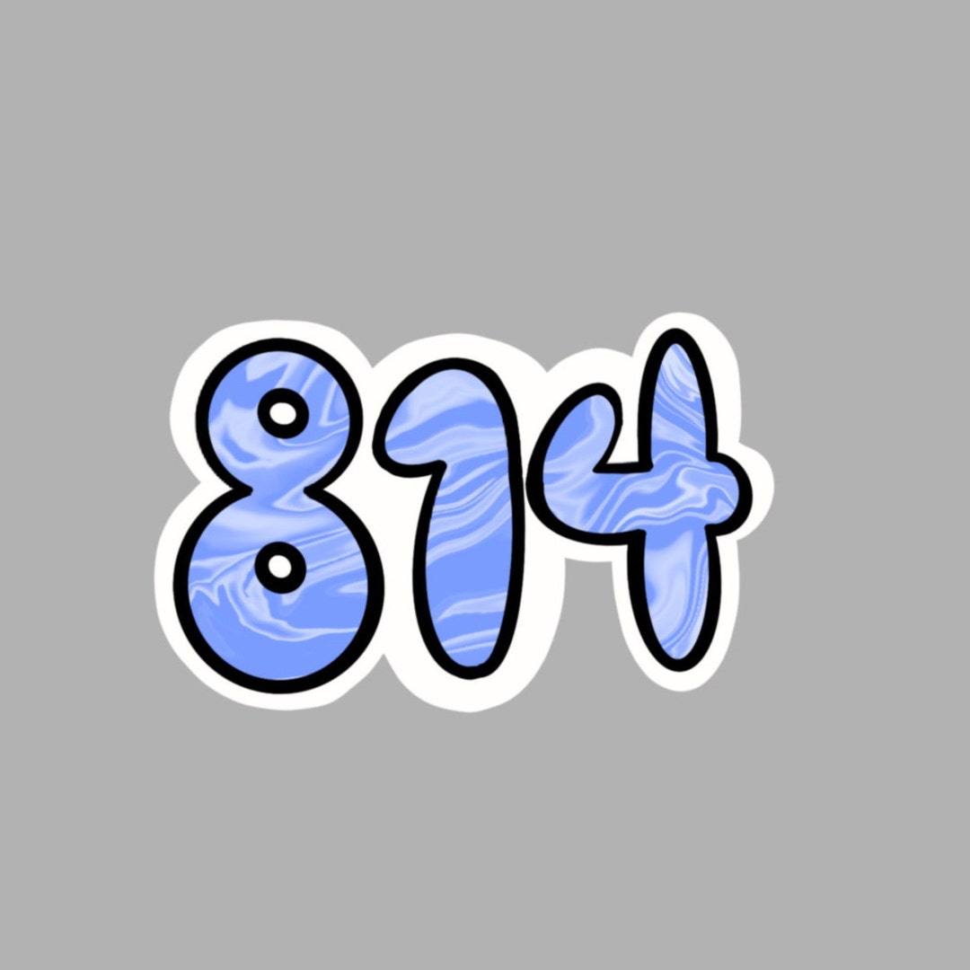 814 STICKER/ Sticker for Water Bottles, Laptops - Etsy