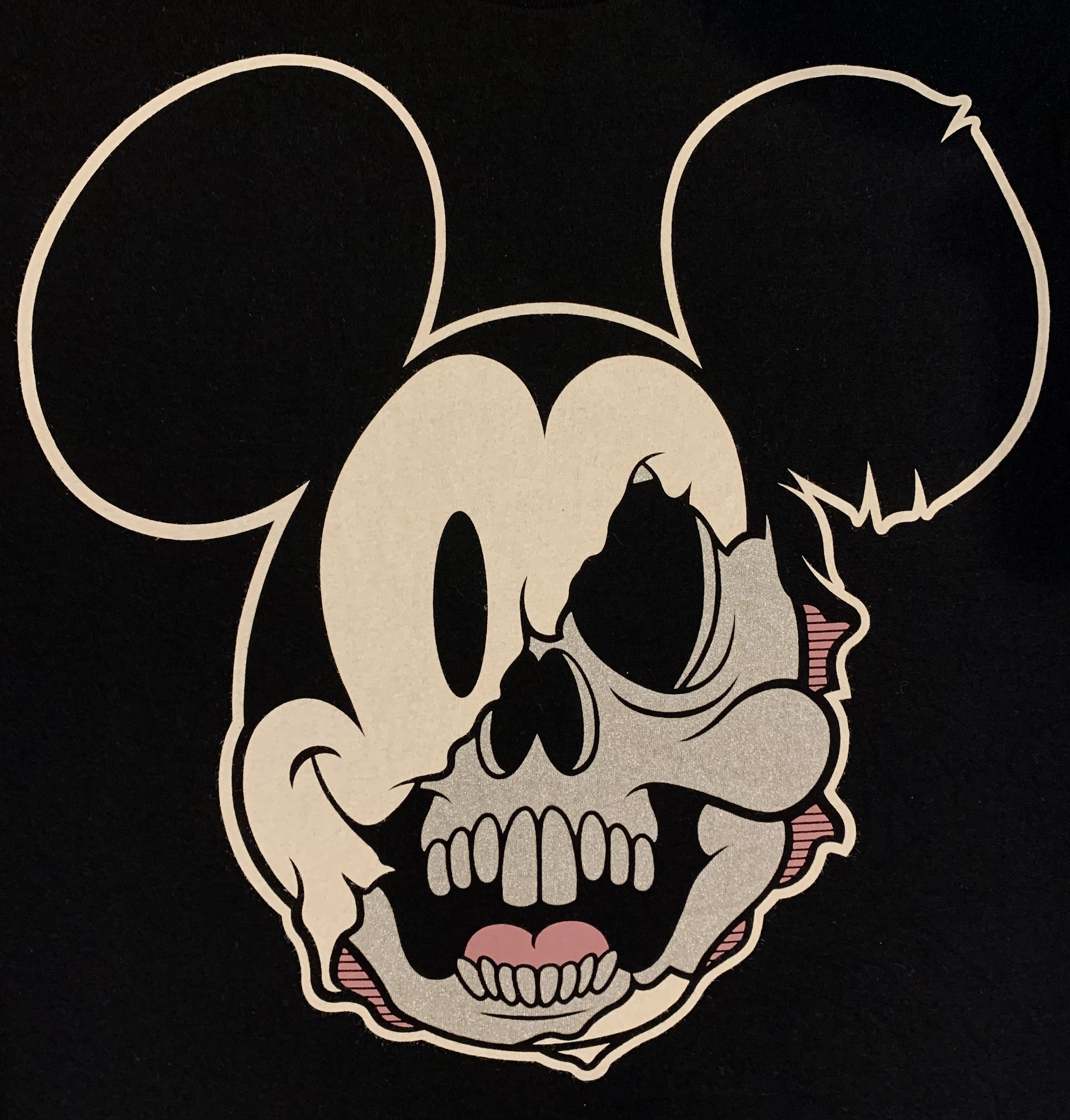 Melting Mickey Mouse Skull Graphic Tee Shirt, after Ours Streetwear ...