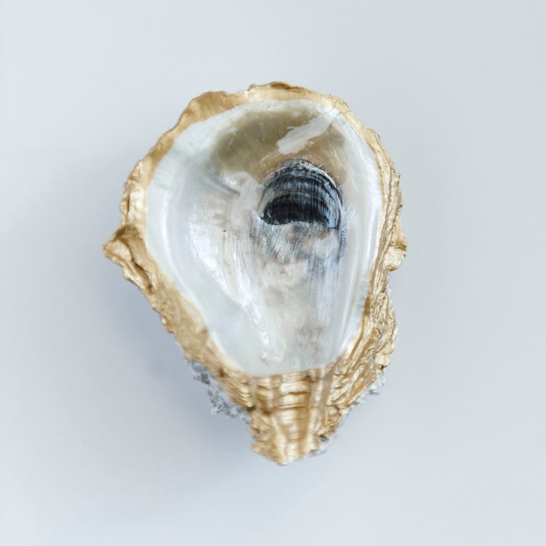 Hand-decorated Recycled Oyster Shell Ring or Trinket Dish - Etsy