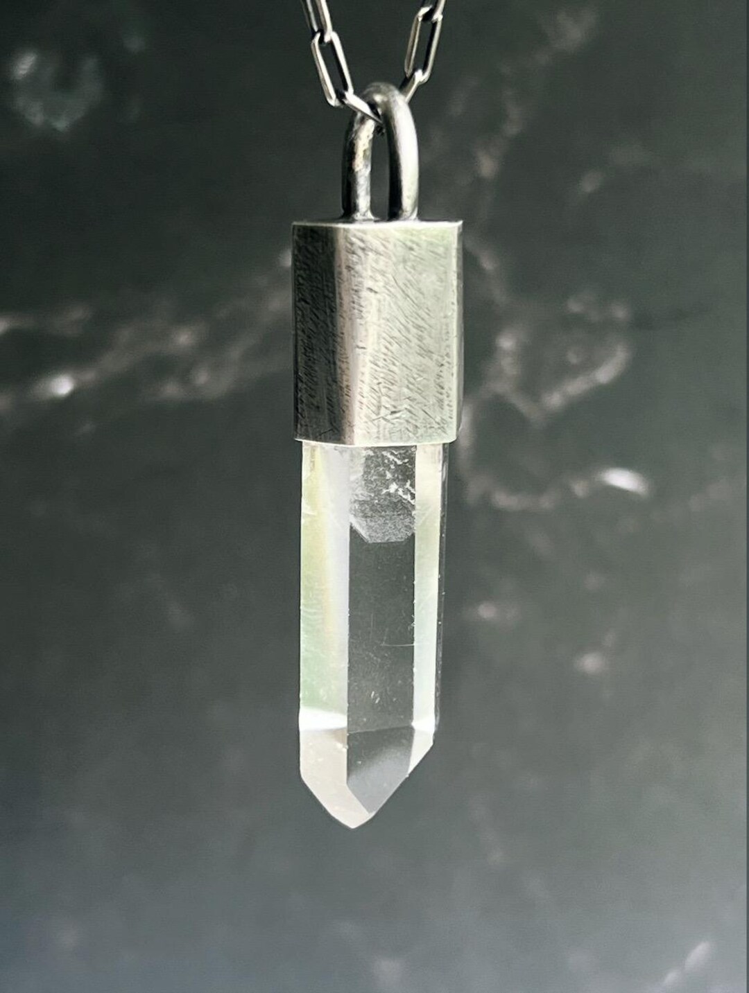 PHANTOM Quartz AMULET Pendant, Quartz Pendant, 925 Silver Crystal ...