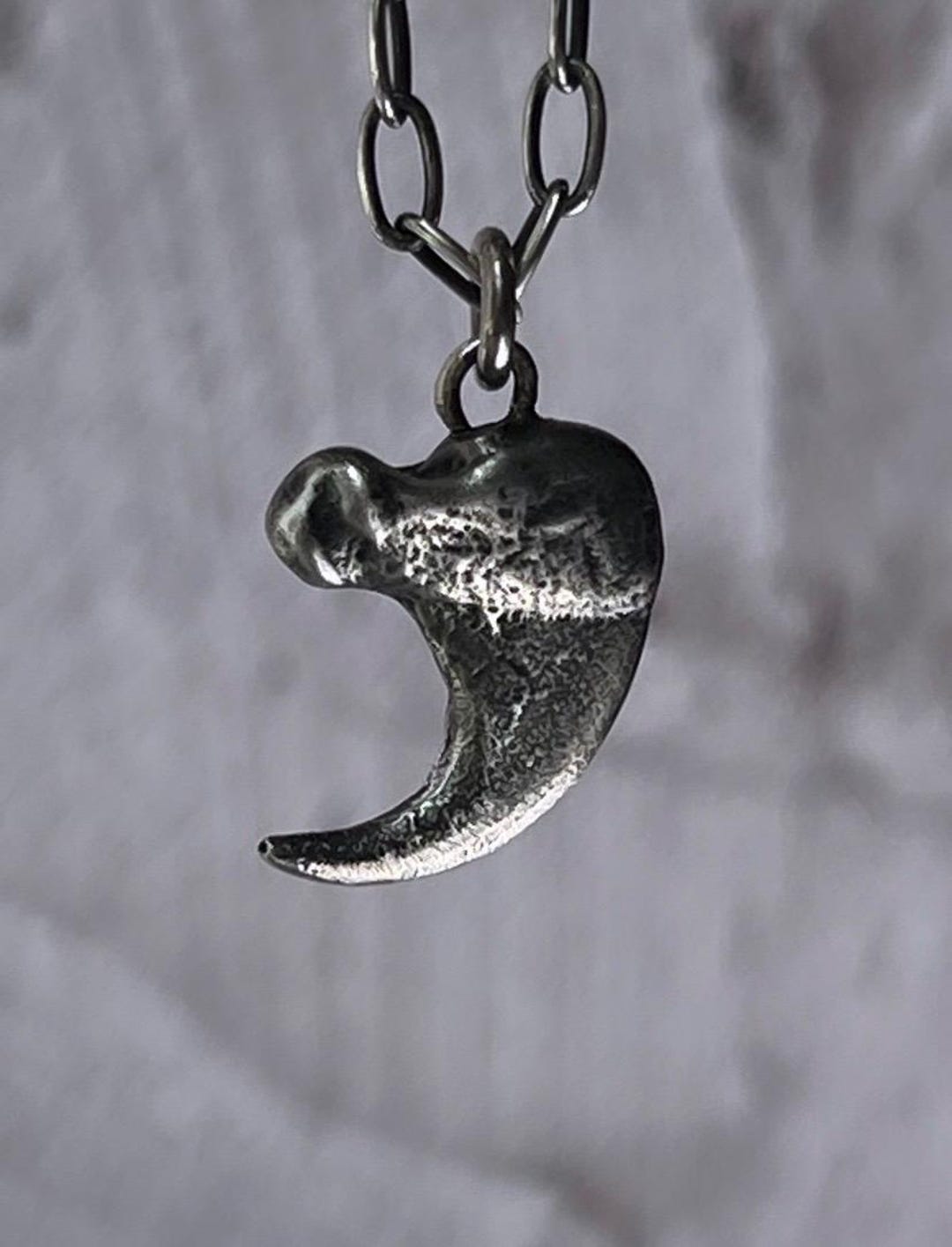 BOBCAT CLAW PENDANT, Claw Necklace, Sterling Silver Claw Pendant ...