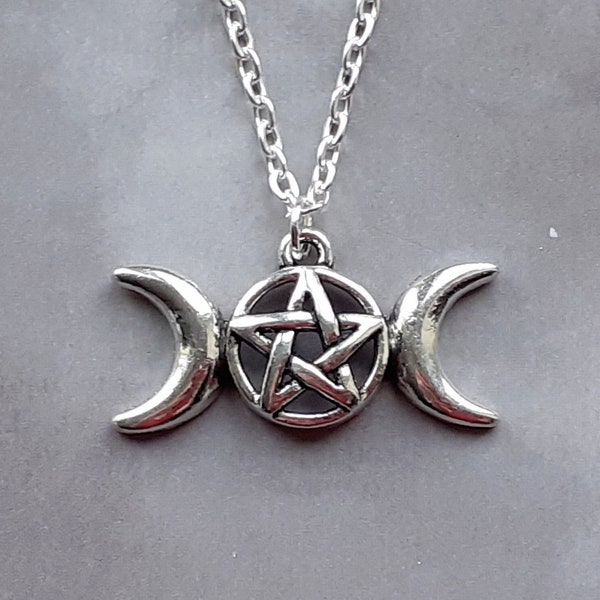 Triple Moon Necklace - Etsy UK