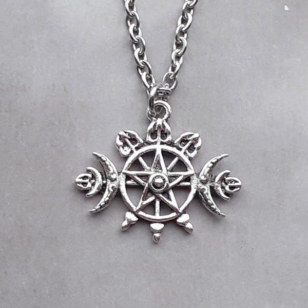 Triple Moon Necklace - Etsy UK