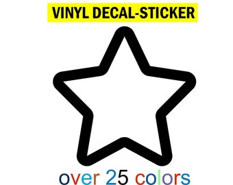 Star Vinyl Decal, Star Vinyl Sticker, Star Car Decal - Etsy