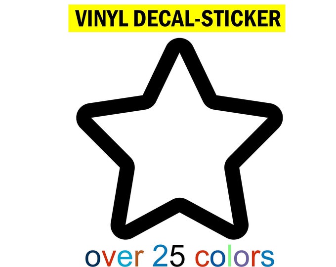 Star Vinyl Decal Sticker - Etsy