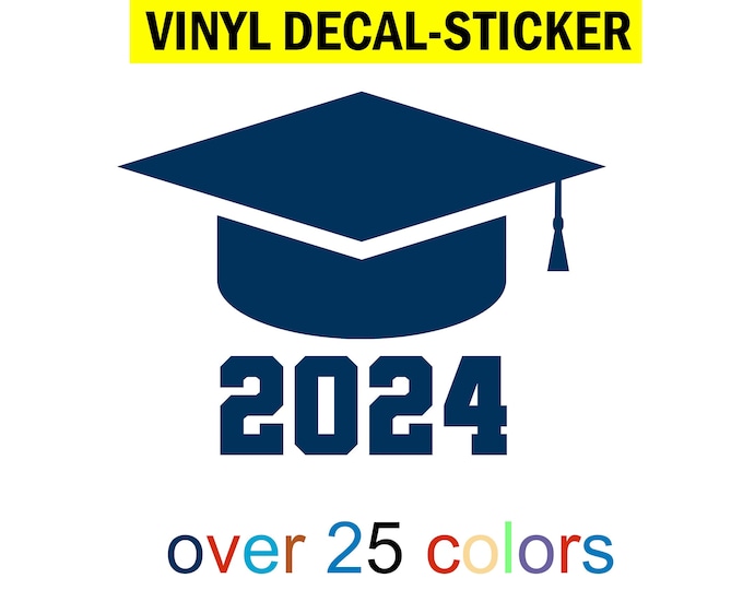 Grad 2024 Vinyl Decal Sticker Class 2024 - Etsy