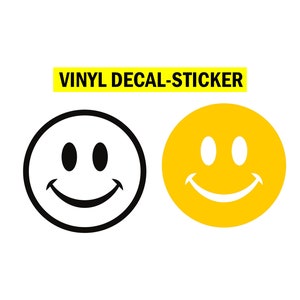 Happy Face Vinyl Decal Sticker Smiley Symbol Emoticons Emojis - Etsy
