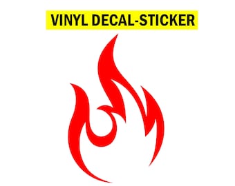 Red Flame Decal - Etsy