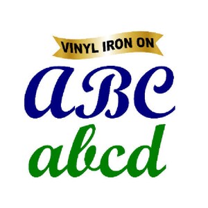 Iron on Names, Letters, Numbers, Custom Text Heat Transfer Vinyl Decals ...