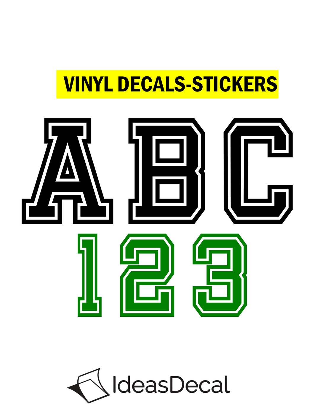 Varsity Letters and Number Vinyl Decal Sticker Sport Custom Names - Etsy