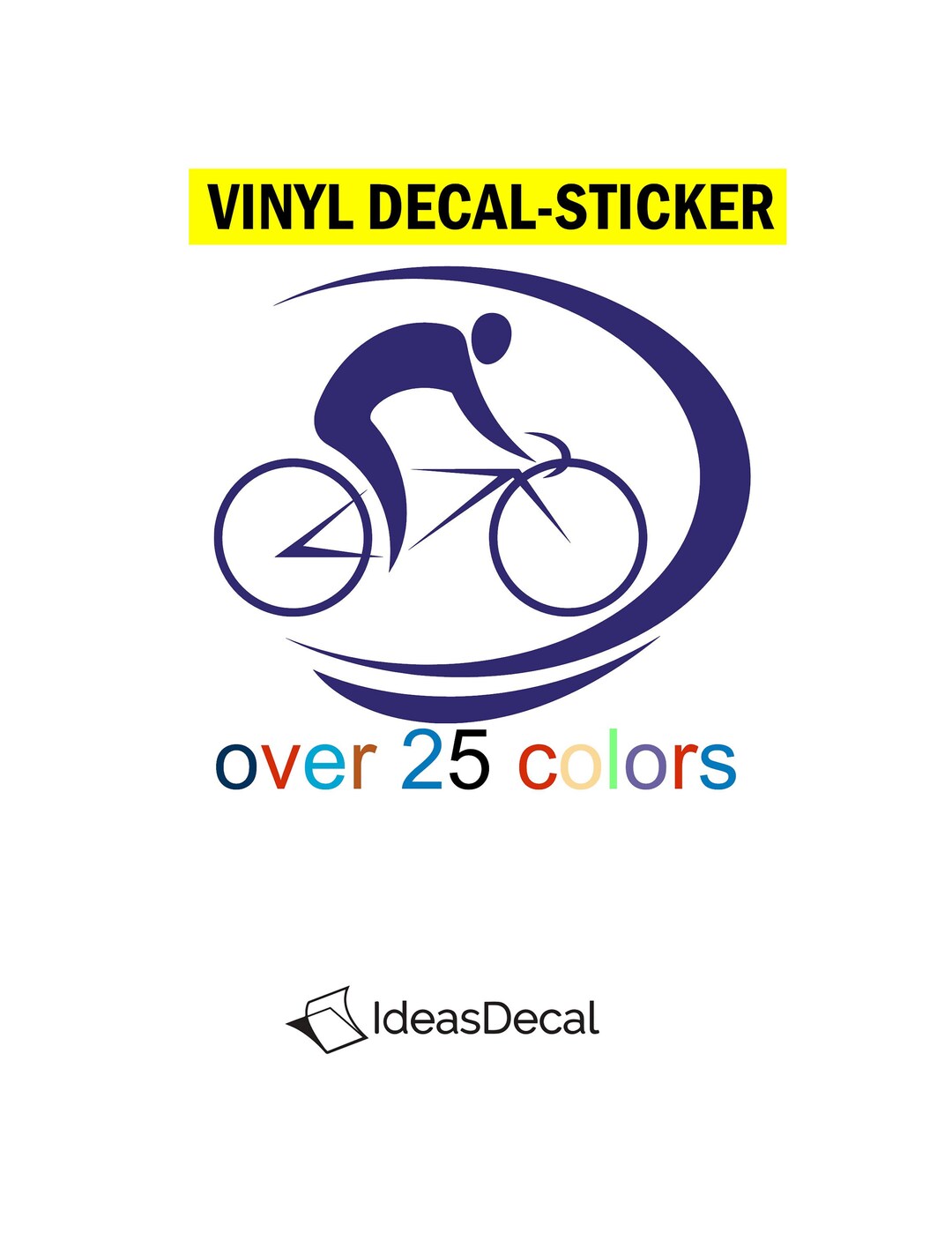 Bike Vinyl Decal Sticker Outdoor Life Sport Competition - Etsy