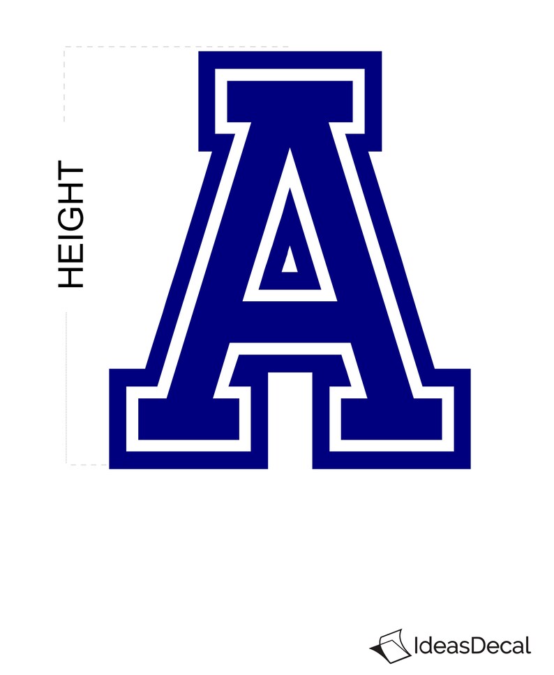 Varsity Letters and Number Vinyl Decal Sticker Sport Custom - Etsy