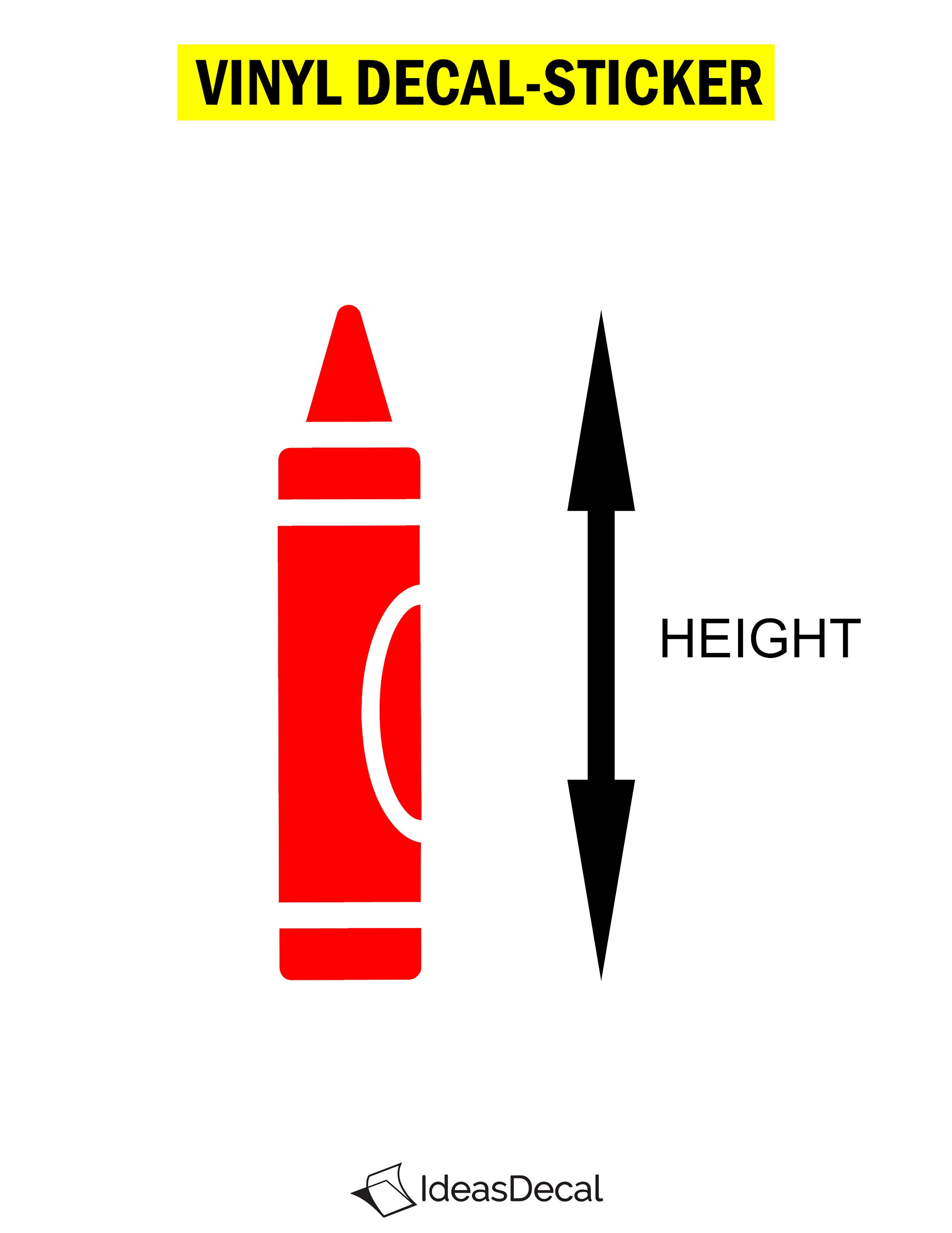 Crayon Vinyl Decal Sticker Back to School Teacher - Etsy