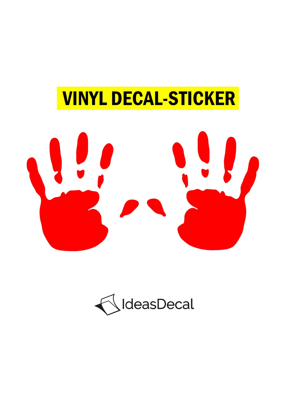 Handprints Vinyl Decal Sticker Baby Hands (sales in Pairs) - Etsy