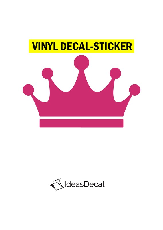 Princess Crown Vinyl Decals Sticker Royal Life - Etsy