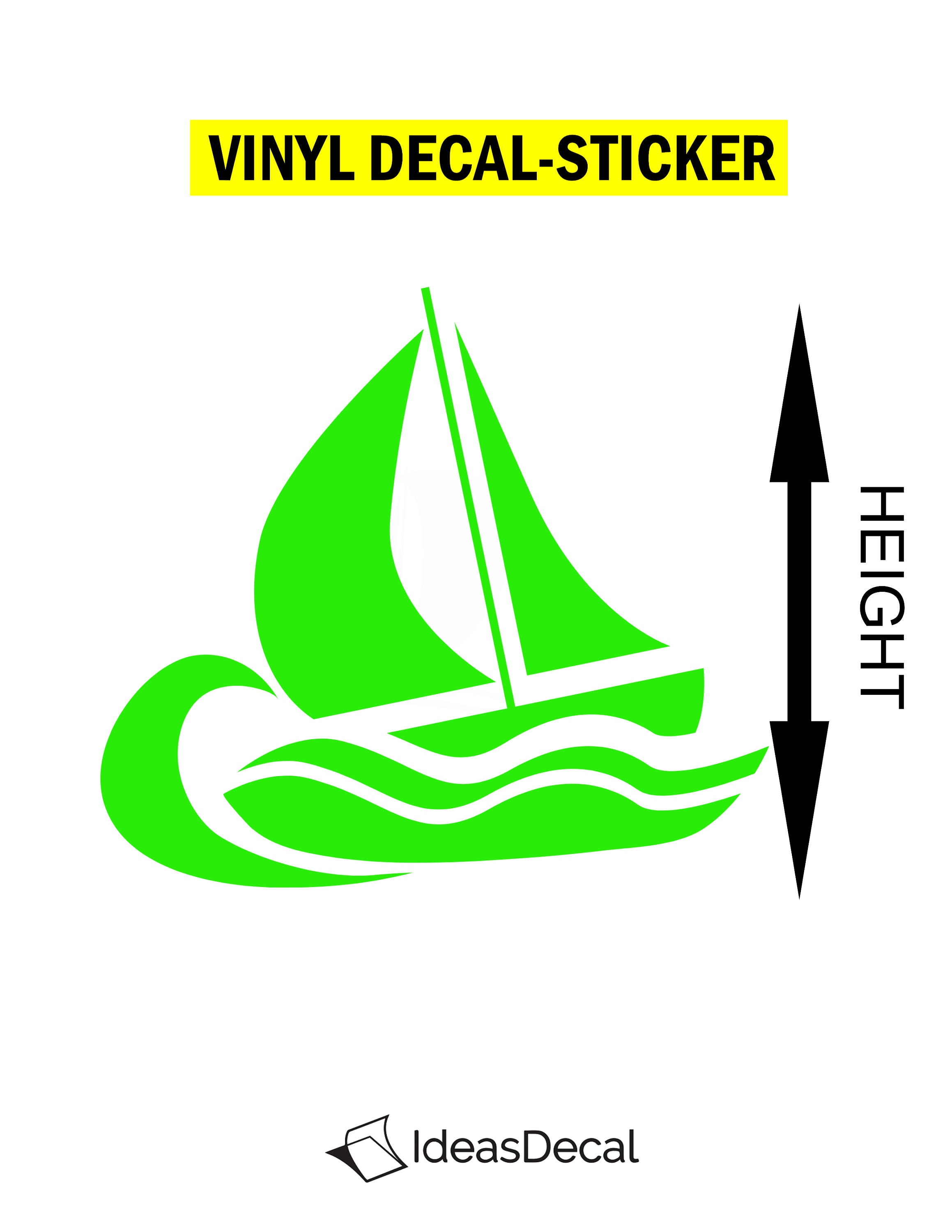 Vinyl Decal Sticker Sail Boat Marine Life Sewing & Fiber Craft Supplies ...