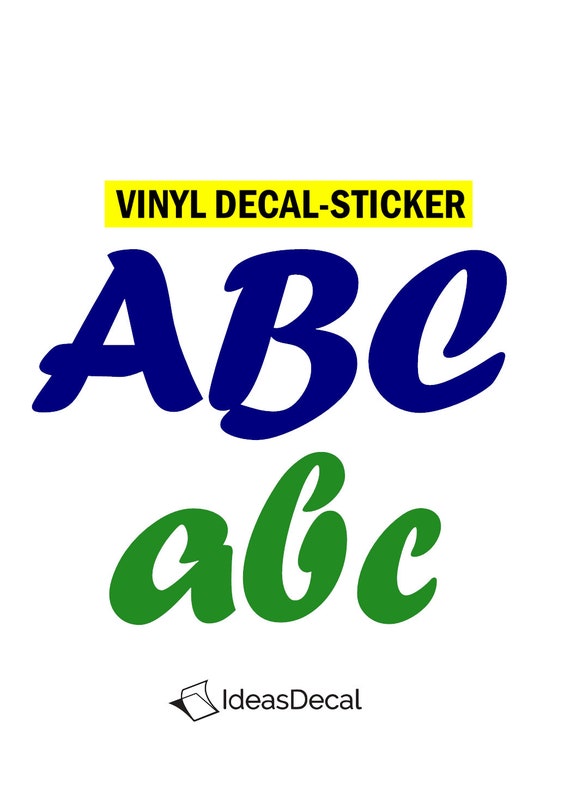 Letters Vinyl Decals Sticker and Numbers Forte Font Custom | Etsy