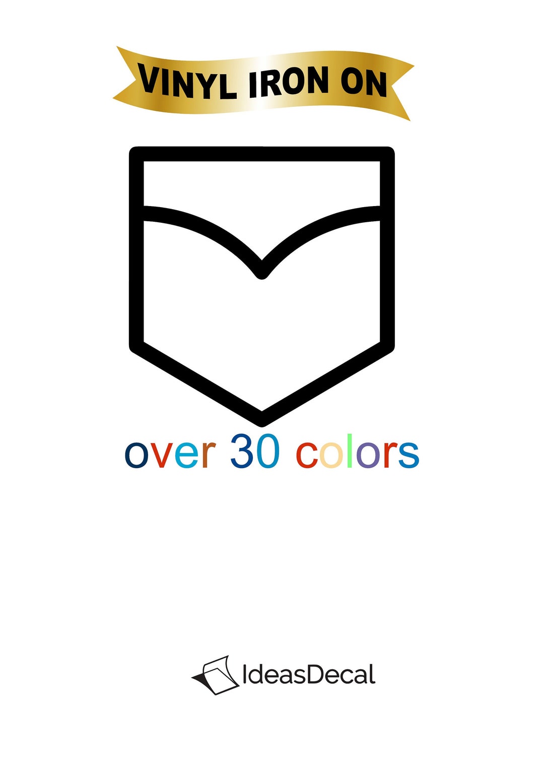 Pocket Iron on Decal on Heat Transfer Vinyl - Etsy
