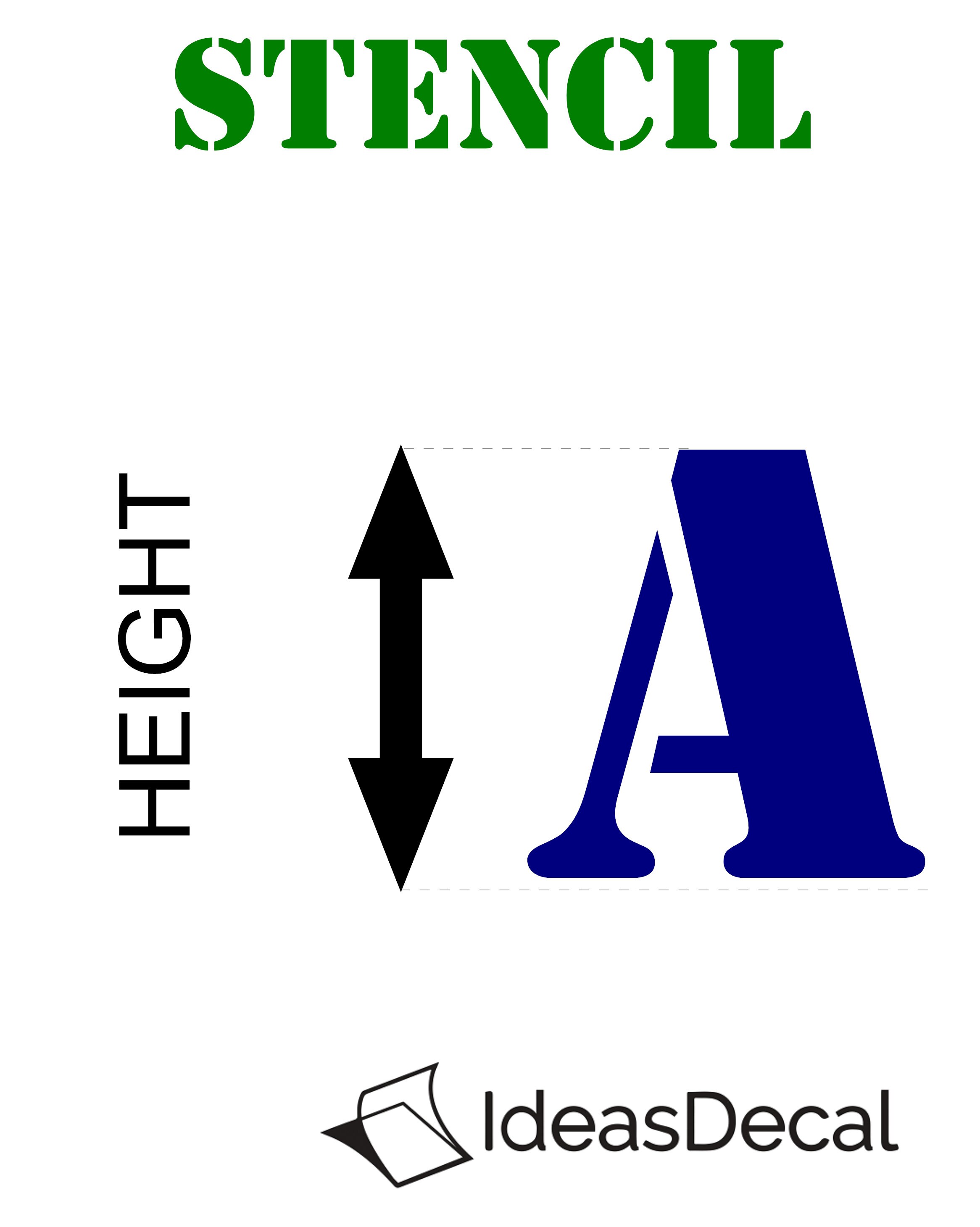 Stencil Font Letters and Number Vinyl Decals Sticker - Etsy Canada