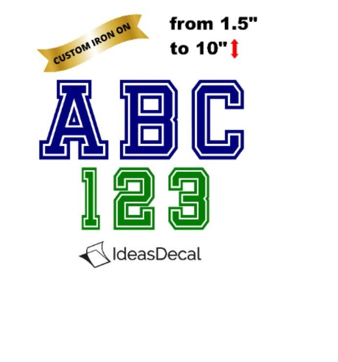 Jersey Name and Number Iron on Decals Jersey Heat Transfer | Etsy Canada