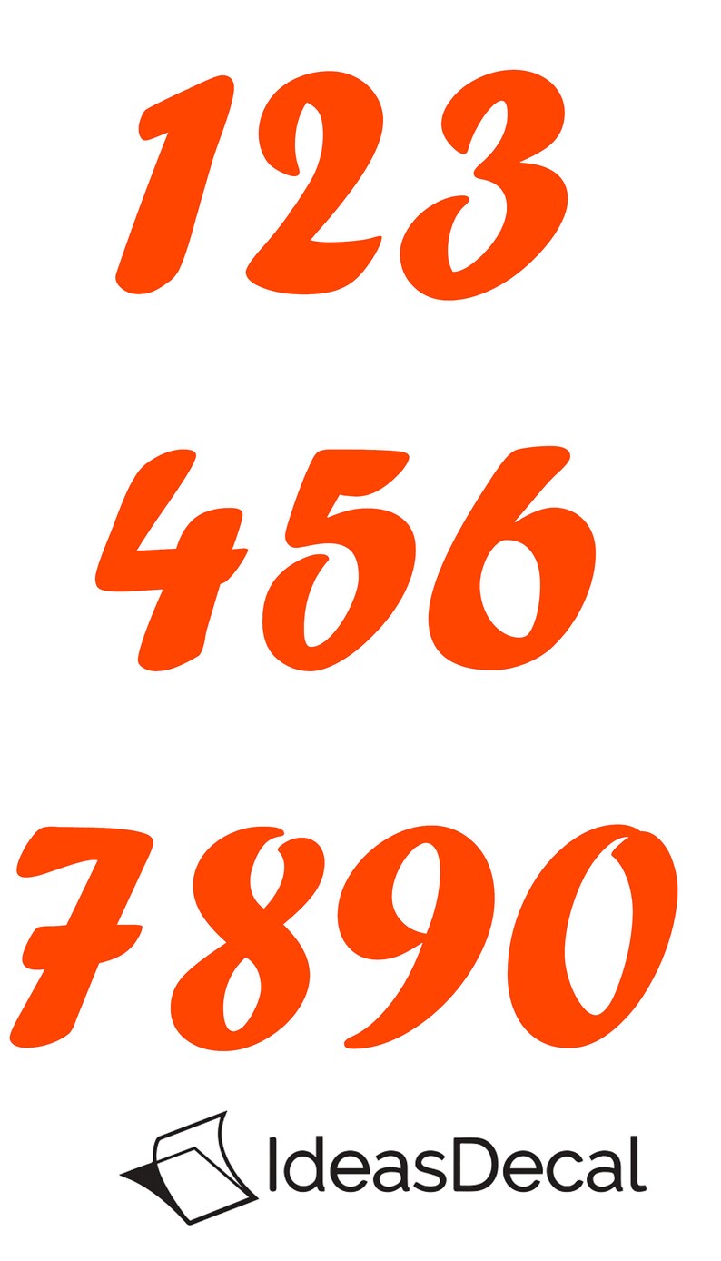 Letters Vinyl Decals Sticker and Numbers Forte Font Custom - Etsy