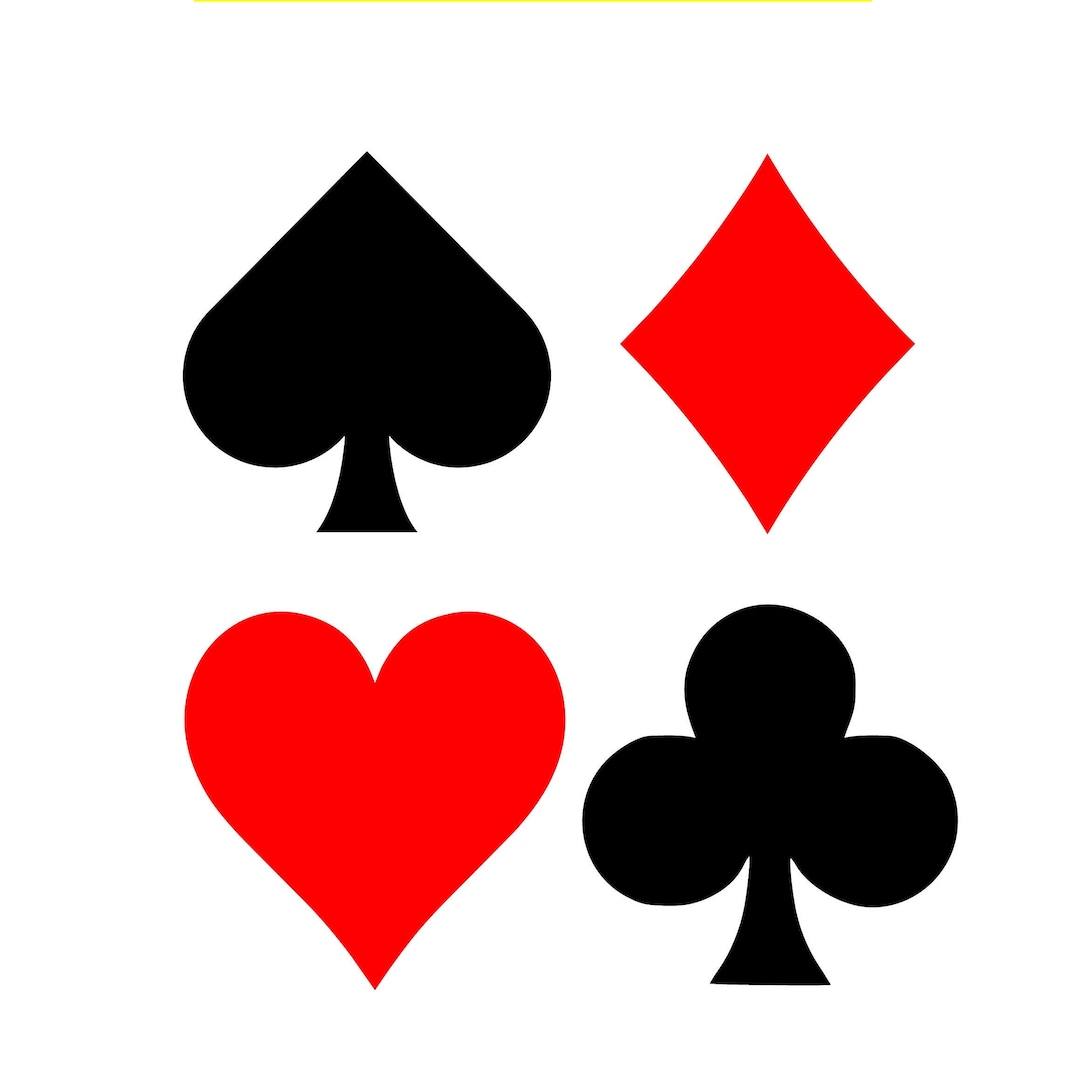 Poker Karten Vinyl Aufkleber Aufkleber Pik, Kreuz, Karo oder Herz ...