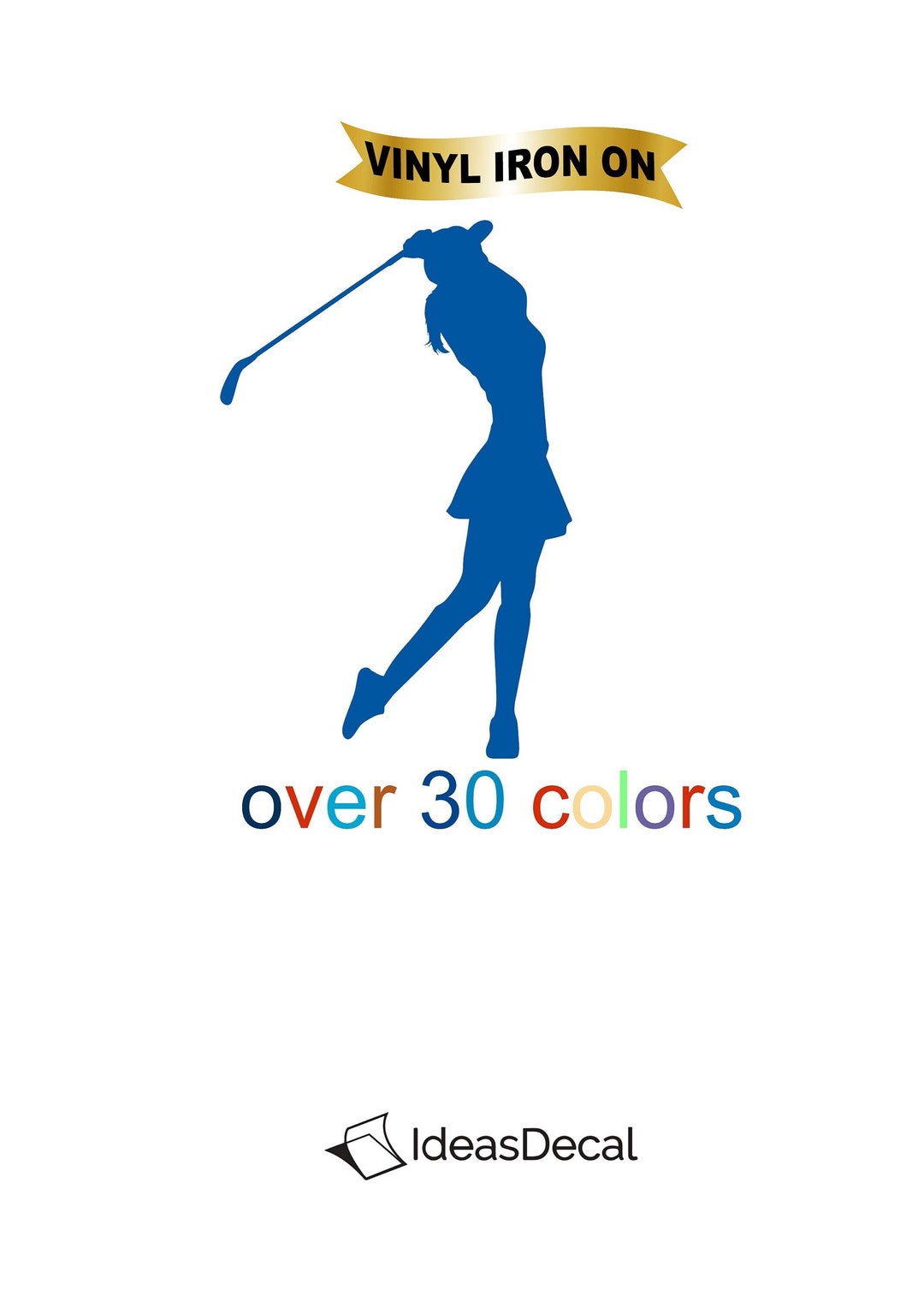 Golf Player Iron on Decals on Heat Transfer Vinyl Sport Life - Etsy