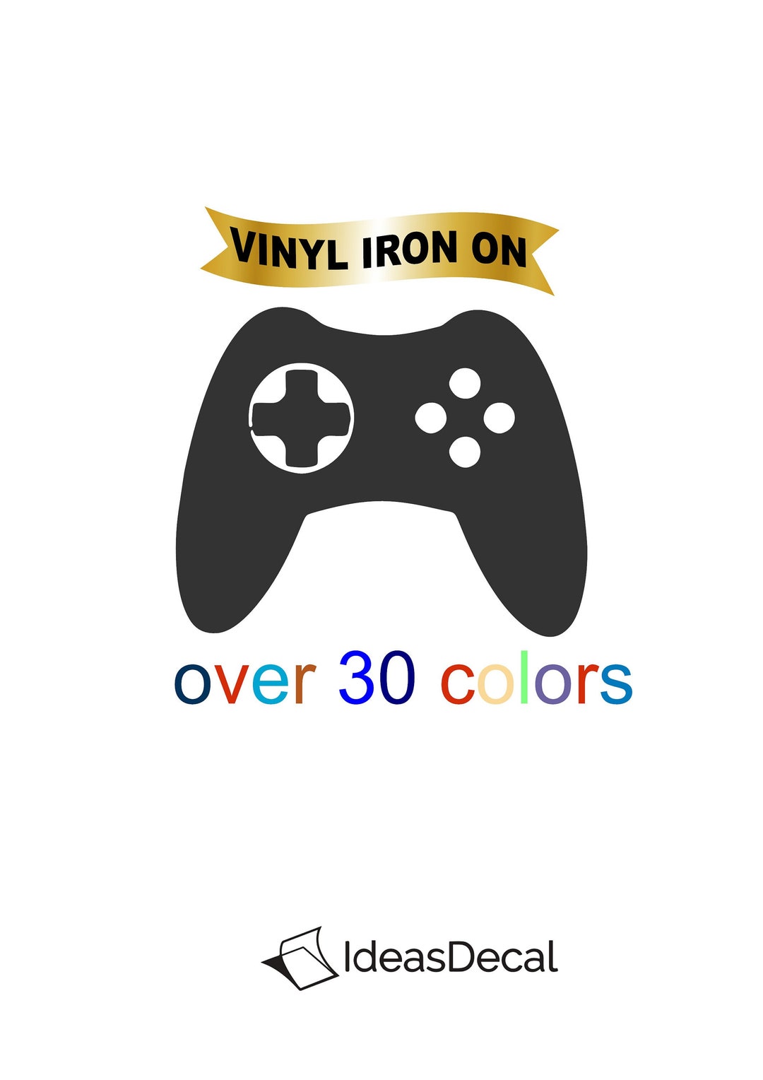 Game Control Iron on Decal on Heat Transfer Vinyl Computer Gamer - Etsy