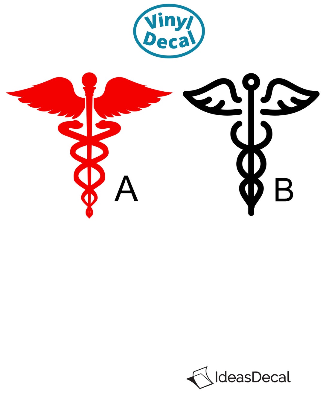 Caduceus Vinyl Decal Sticker - Medical Symbol - Etsy