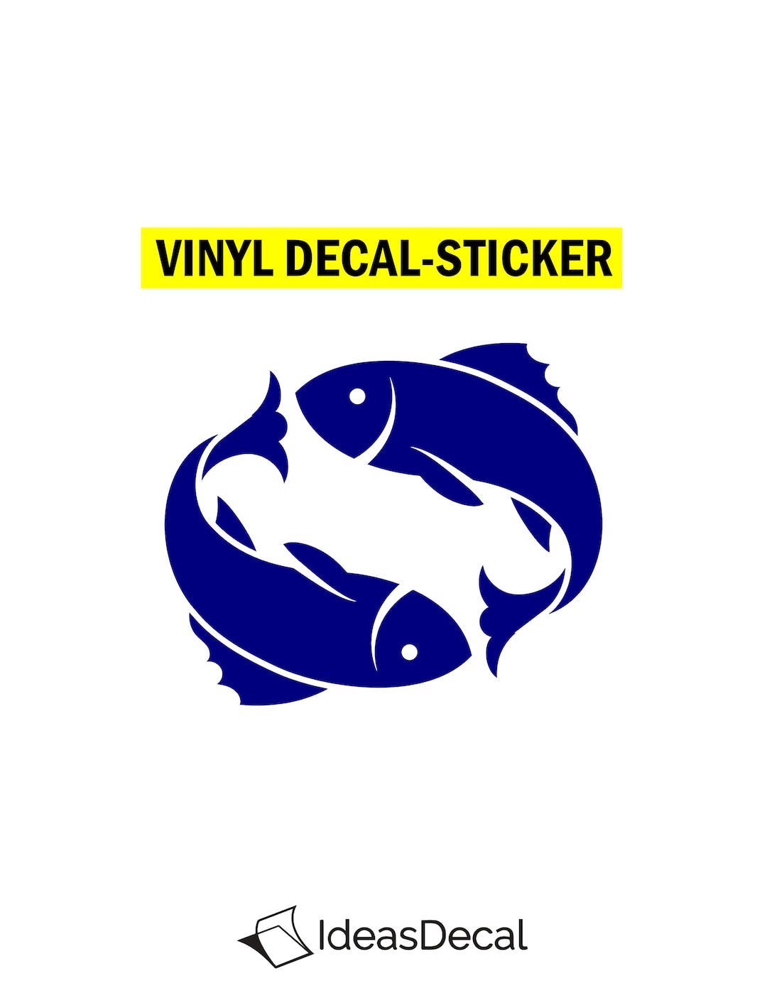 Pisces Piscis Zodiac Symbols Vinyl Decal Sticker - Etsy
