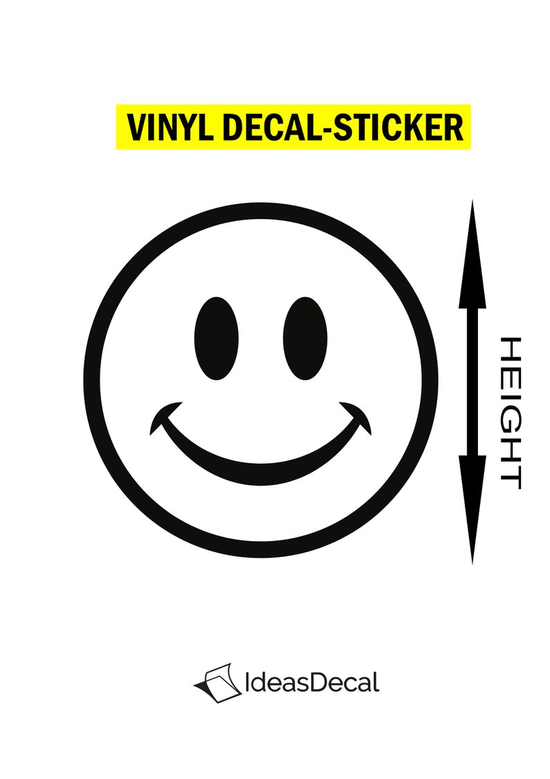Happy Face Vinyl Decal Sticker Smiley Symbol Emoticons Emojis - Etsy