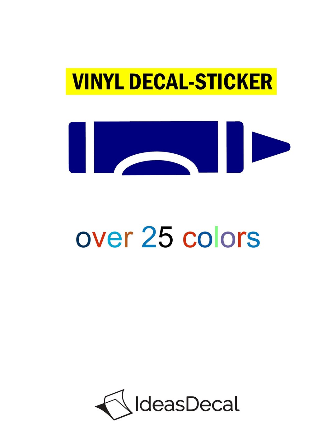 Crayon Vinyl Decal Sticker Back to School Teacher - Etsy