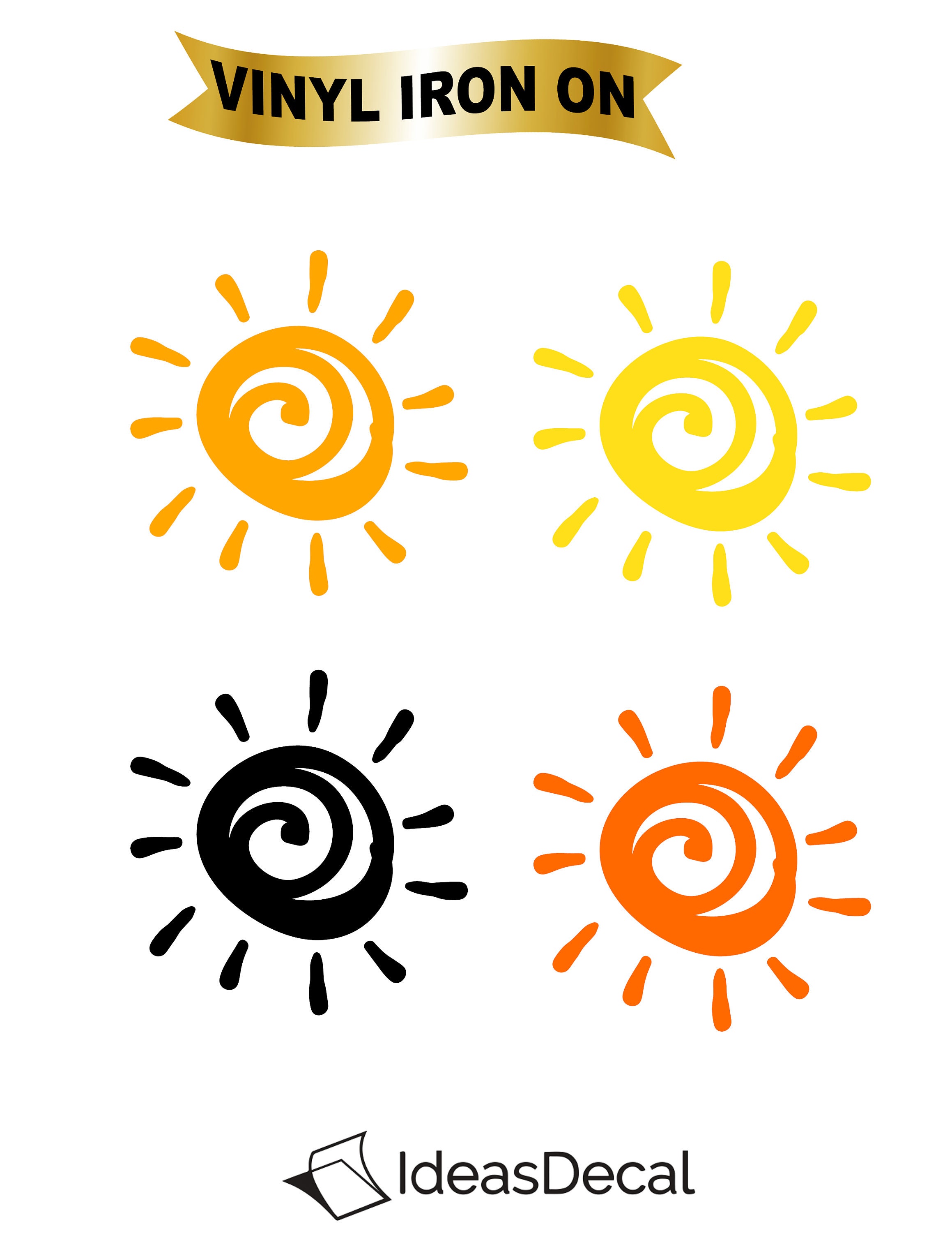 Sun Iron on Decals on Heat Transfer Vinyl Infant Gift - Etsy