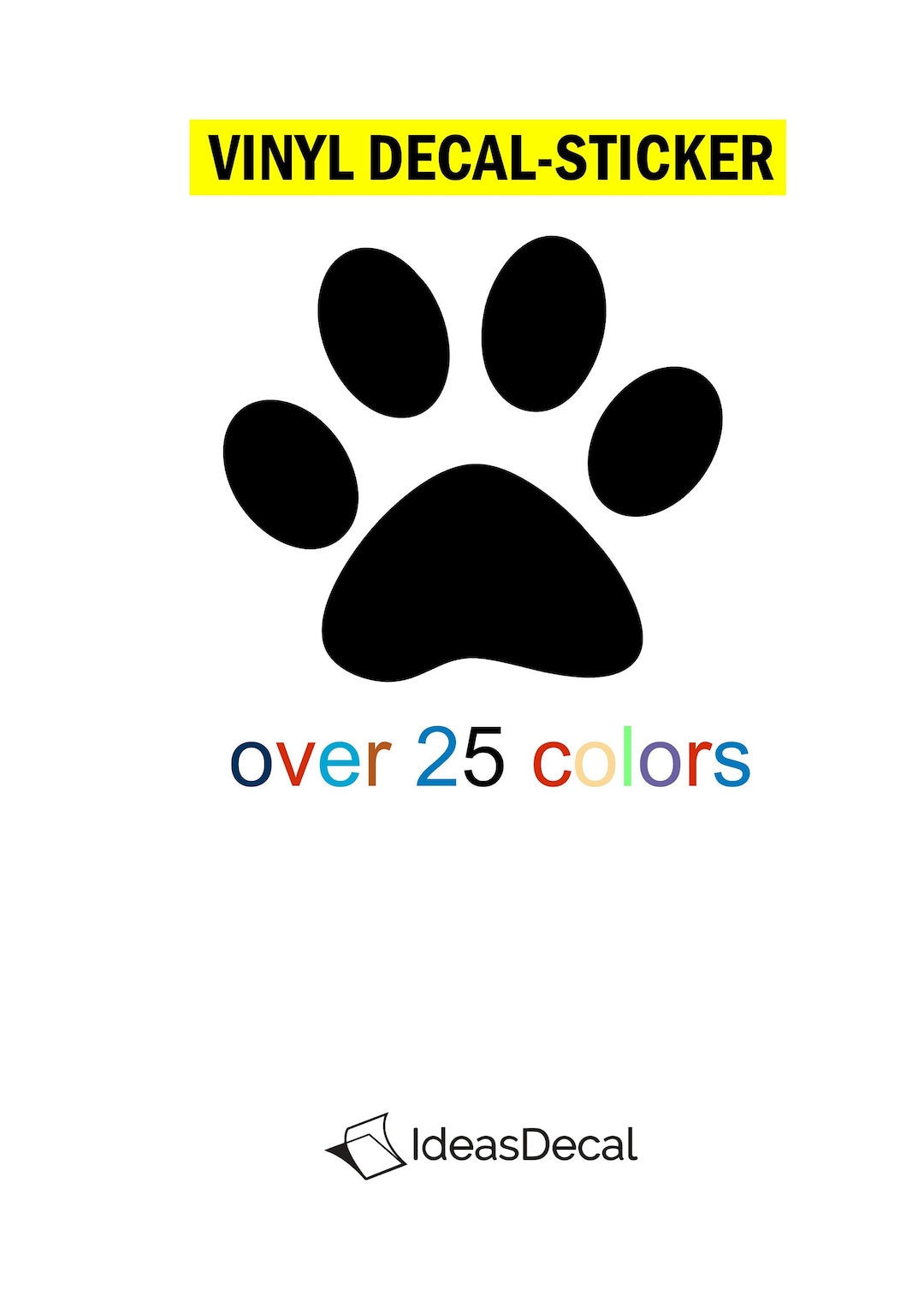 Dog Paw Print Vinyl Decal Sticker Pet Lover - Etsy