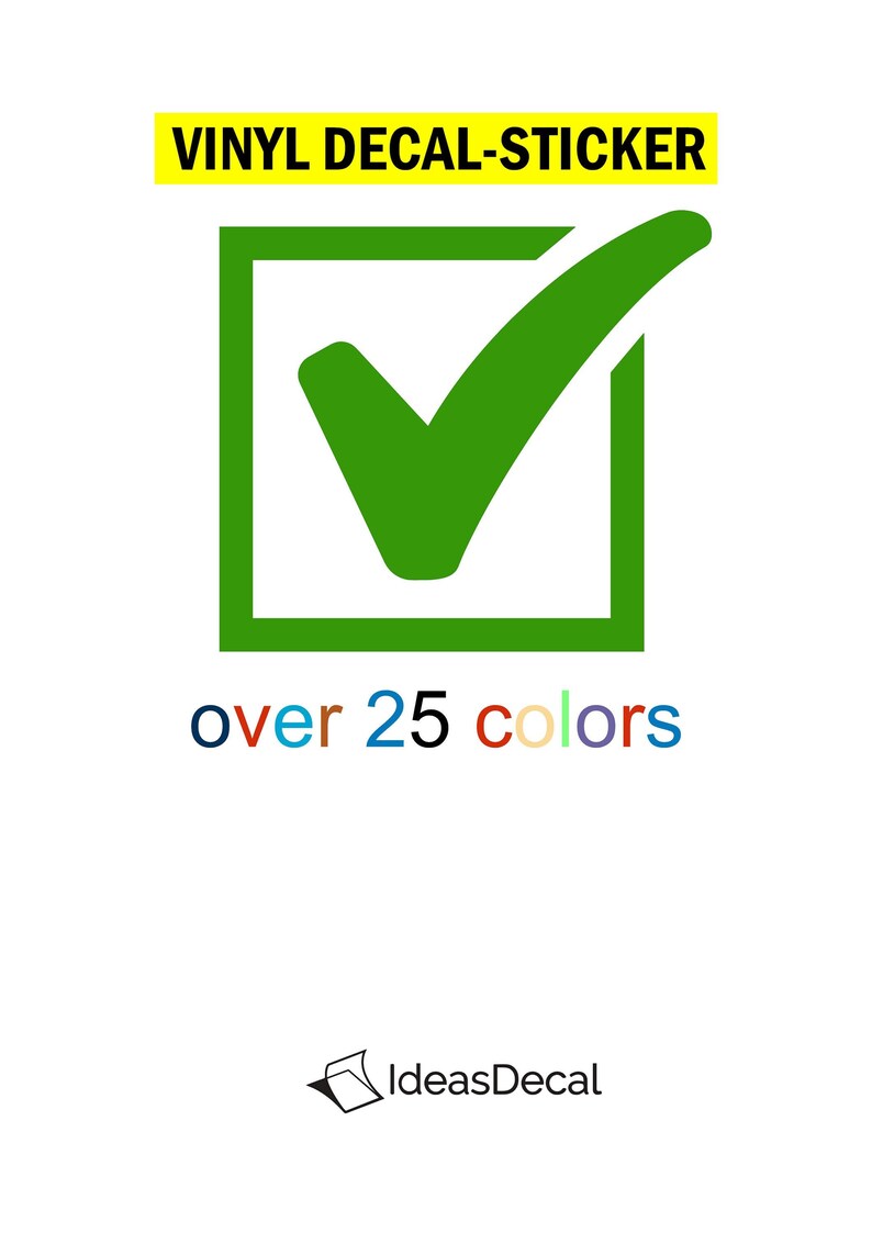 Check Mark Vinyl Decals Sticker Approved Correct - Etsy