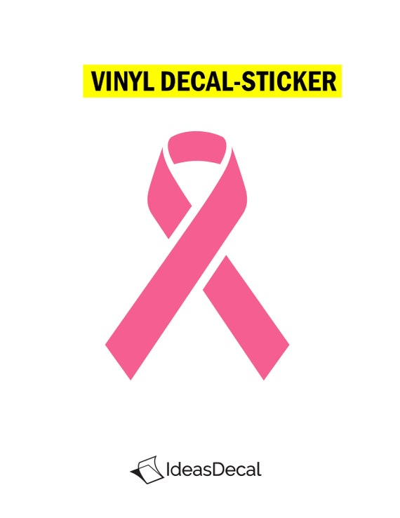 Ribbon Vinyl Decal Sticker Awareness Cancer Ribbon - Etsy
