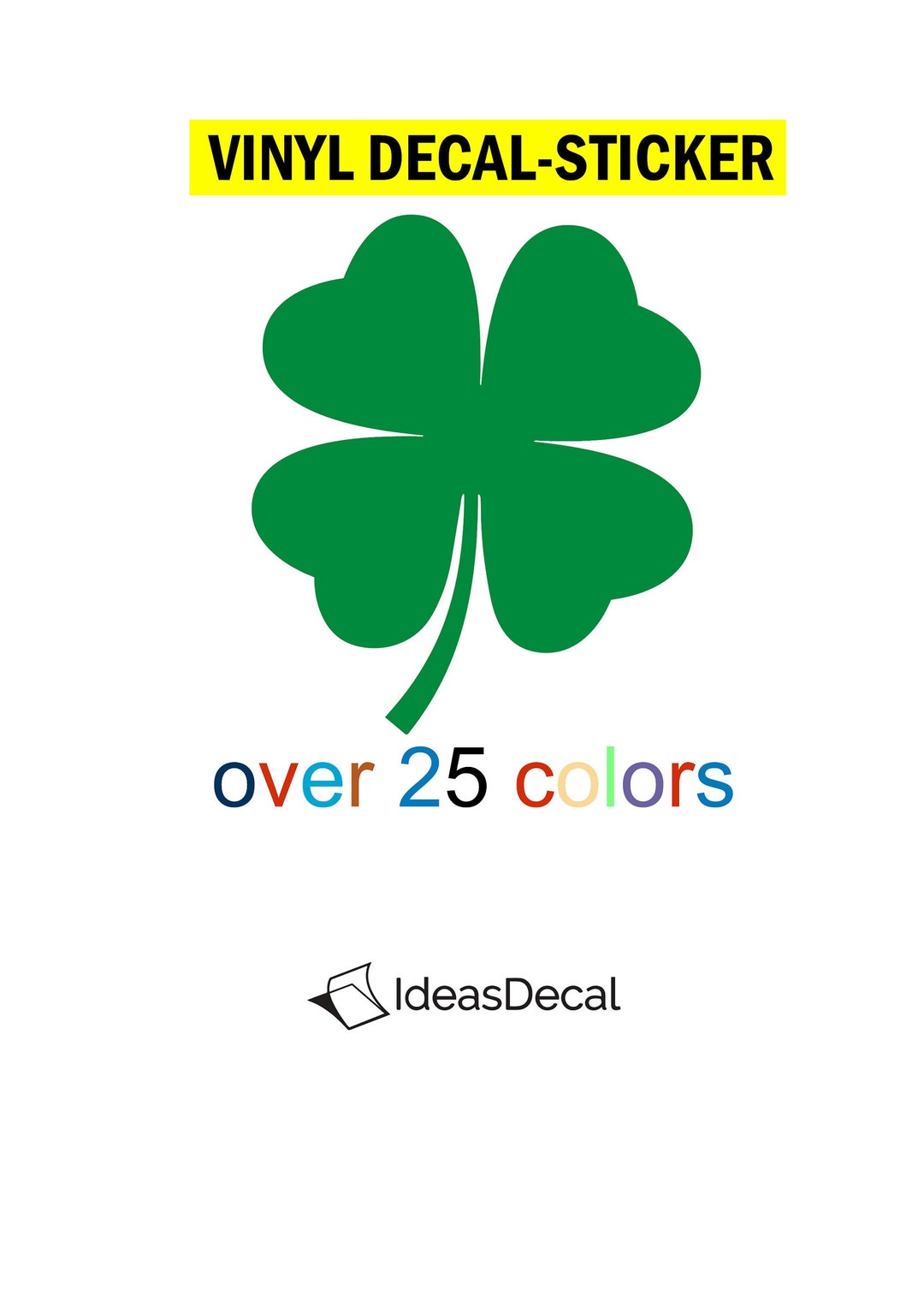 Shamrock Vinyl Decal Sticker St. Patrick's Day Clover Decor - Etsy