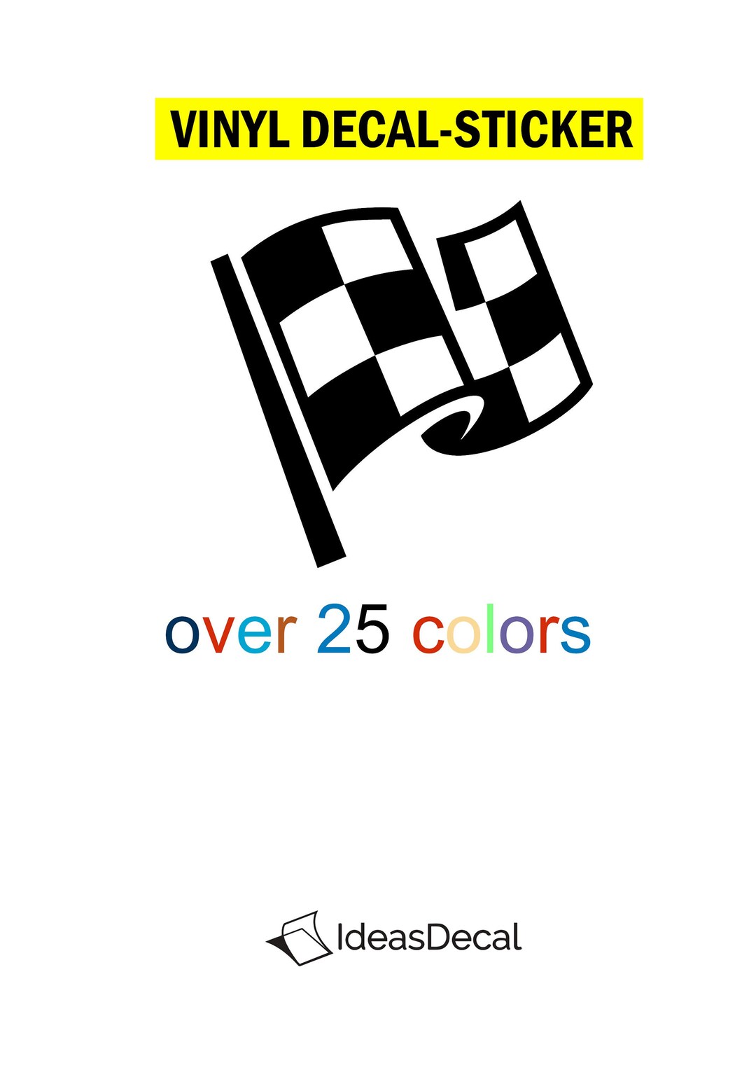 Racing Flag Vinyl Decal Sticker Race Life - Etsy