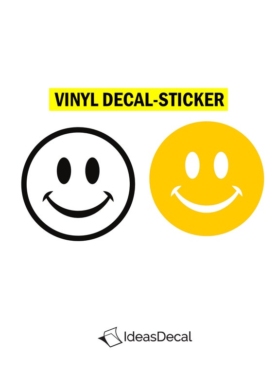 Happy Face Vinyl Decal Sticker Smiley Symbol Emoticons Emojis - Etsy