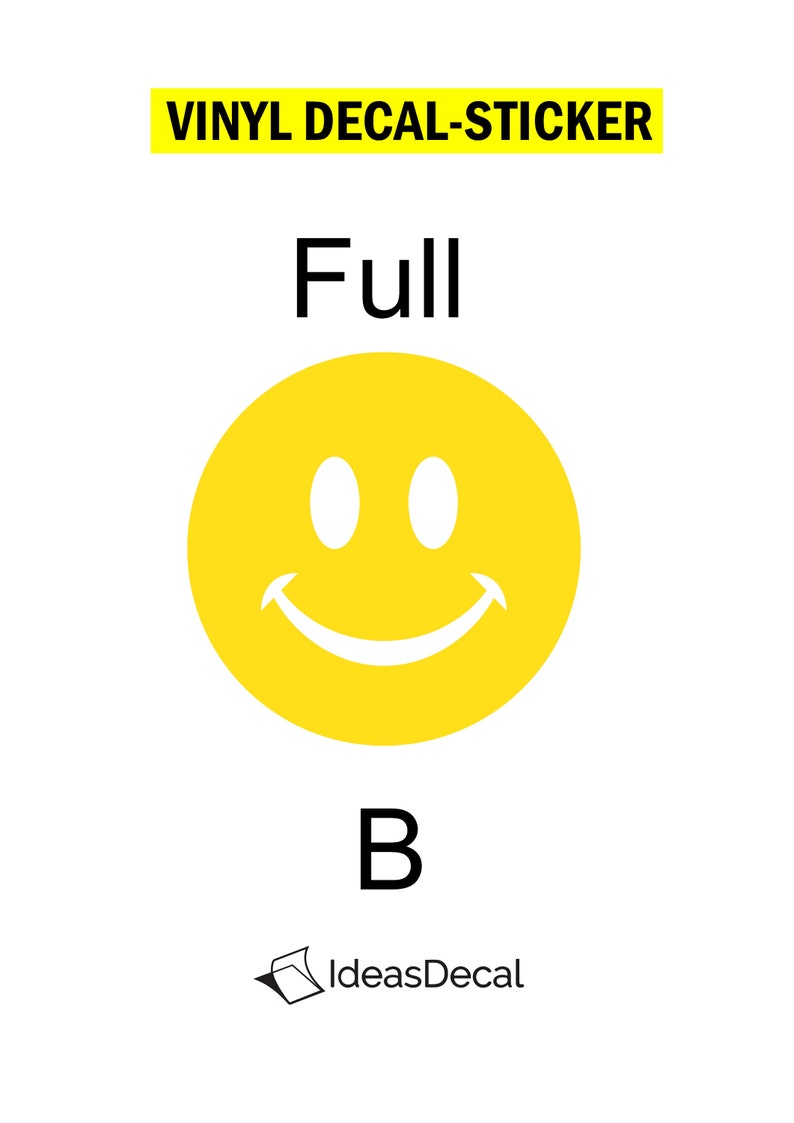 Happy Face Vinyl Decal Sticker Smiley Symbol Emoticons Emojis - Etsy