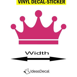 Princess Crown Vinyl Decals Sticker Royal Life - Etsy