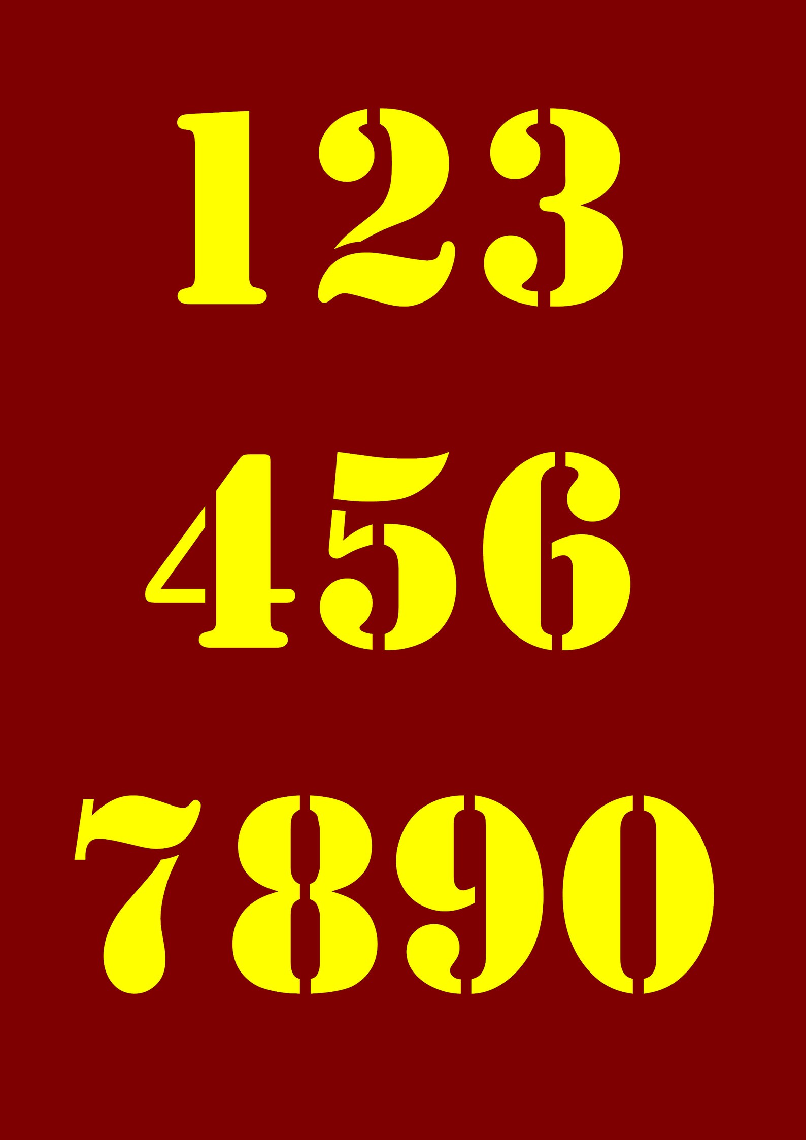 Stencil Font Letters and Number Vinyl Decals Sticker - Etsy Canada