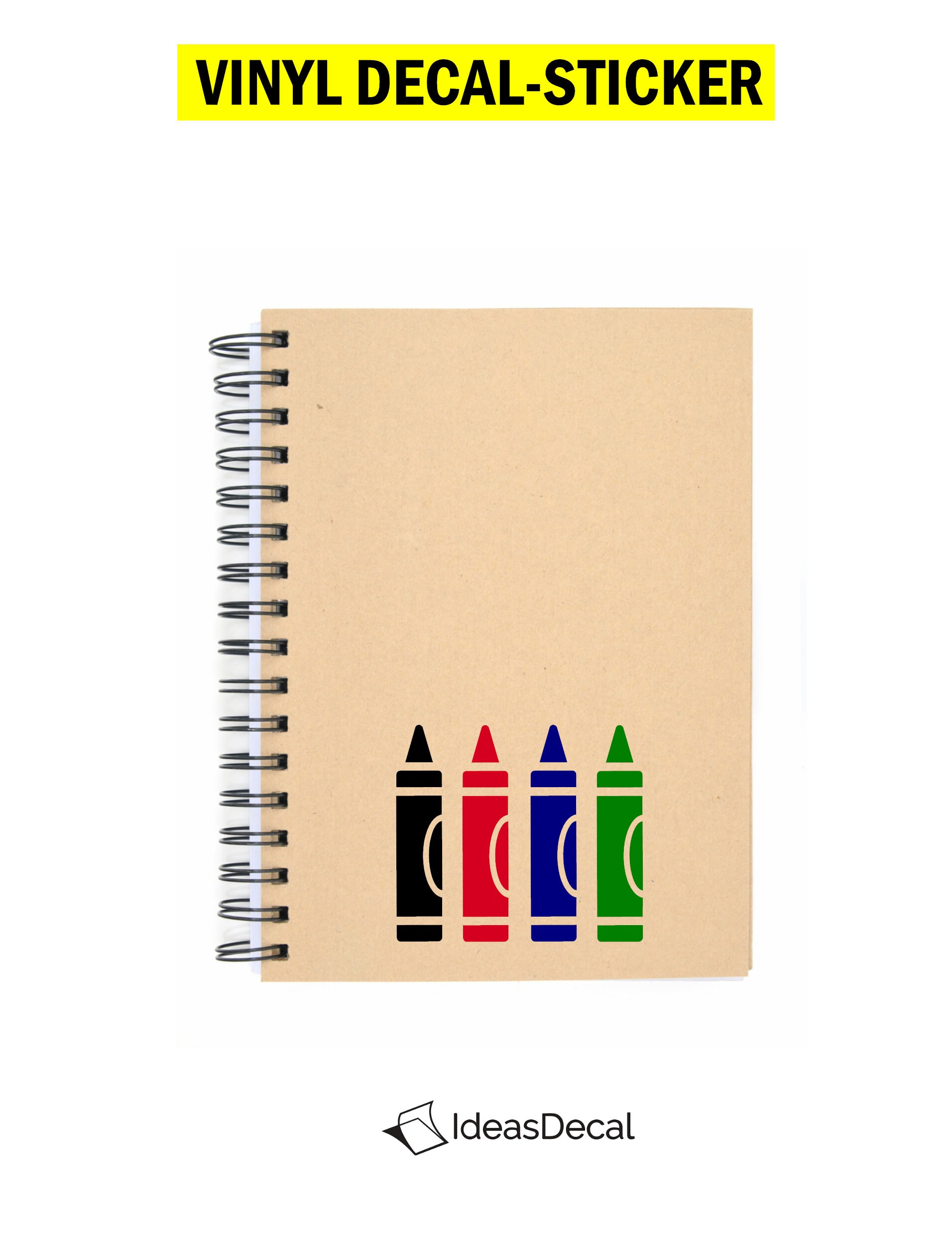 Crayon Vinyl Decal Sticker Back to School Teacher - Etsy