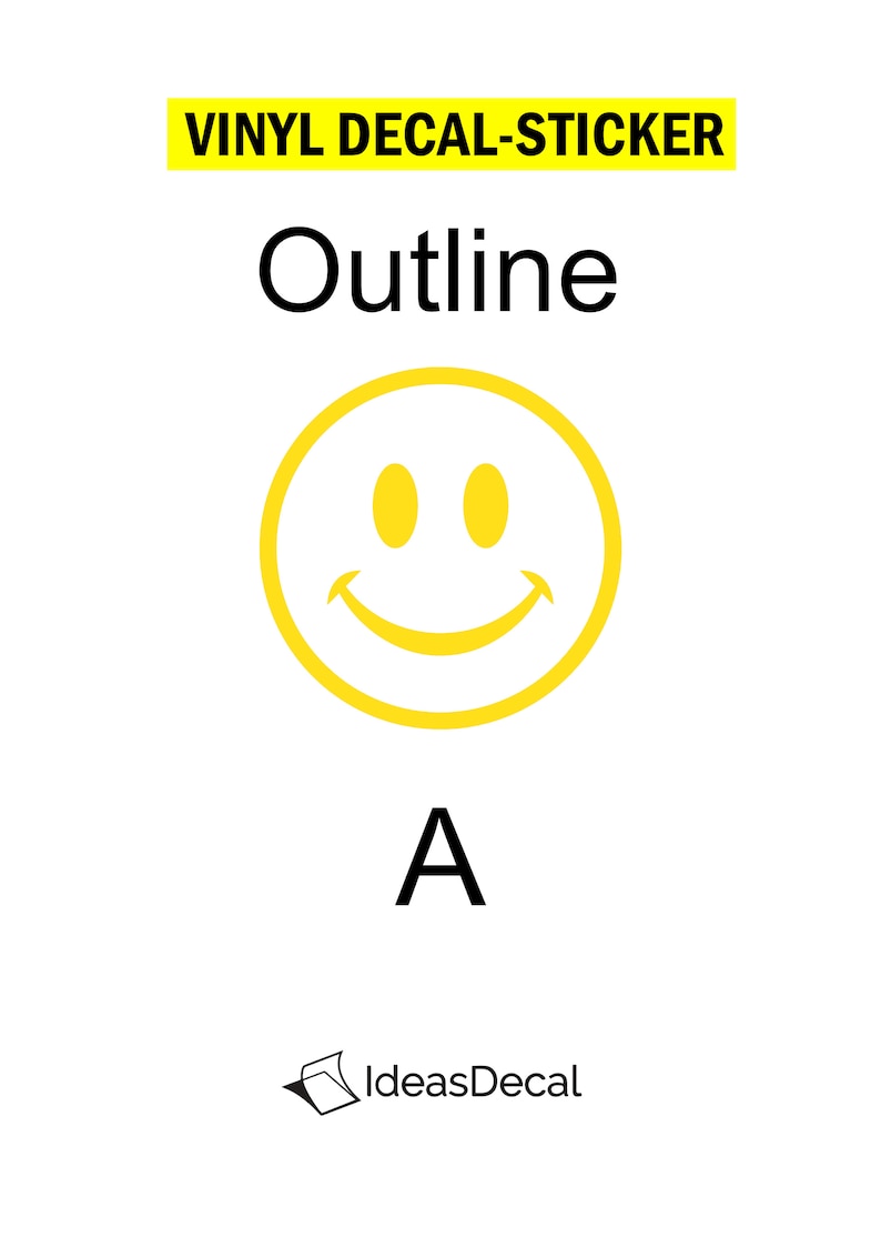 Happy Face Vinyl Decal Sticker Smiley Symbol Emoticons Emojis - Etsy