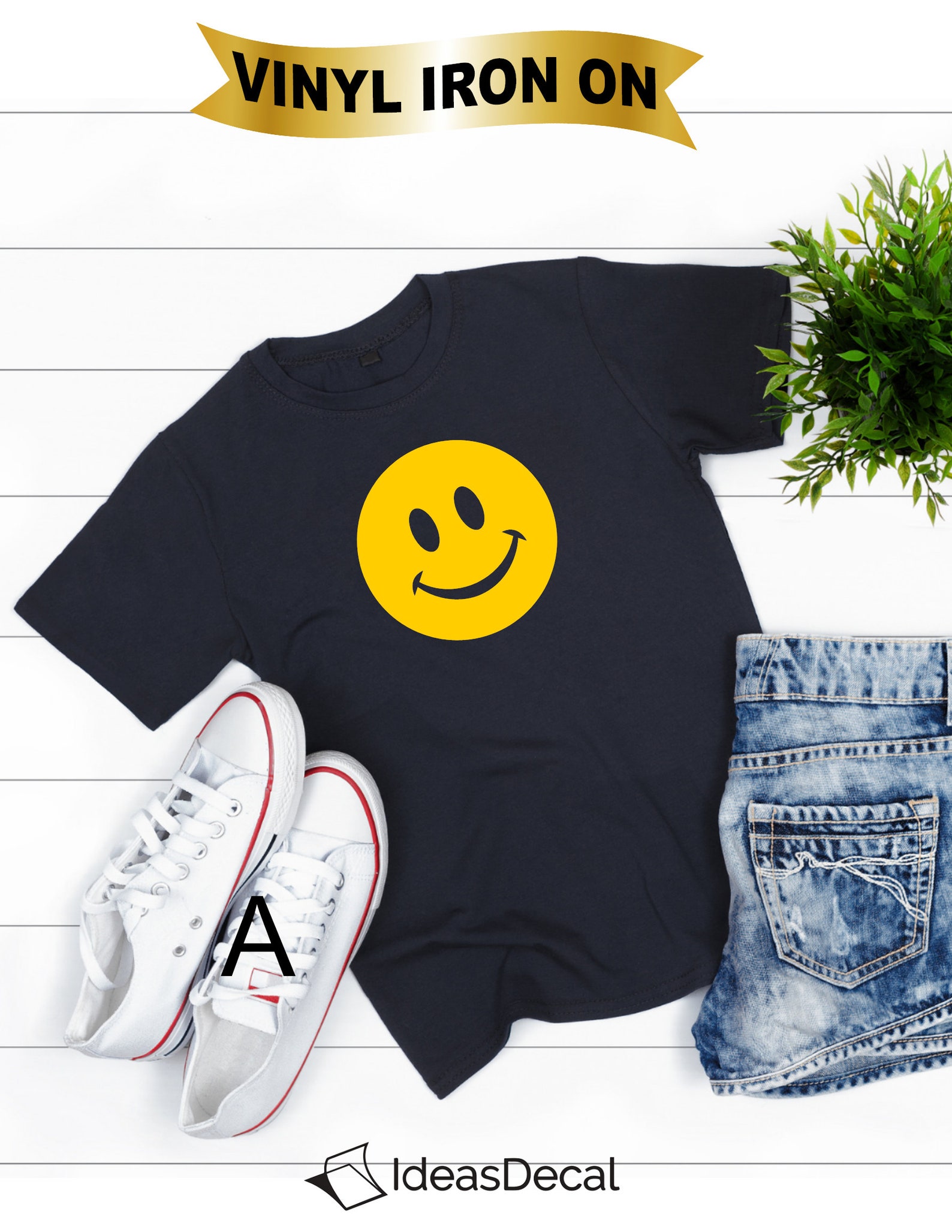Happy Face Iron on Smiley Heat Transfer Vinyl Emoticons Emojis - Etsy