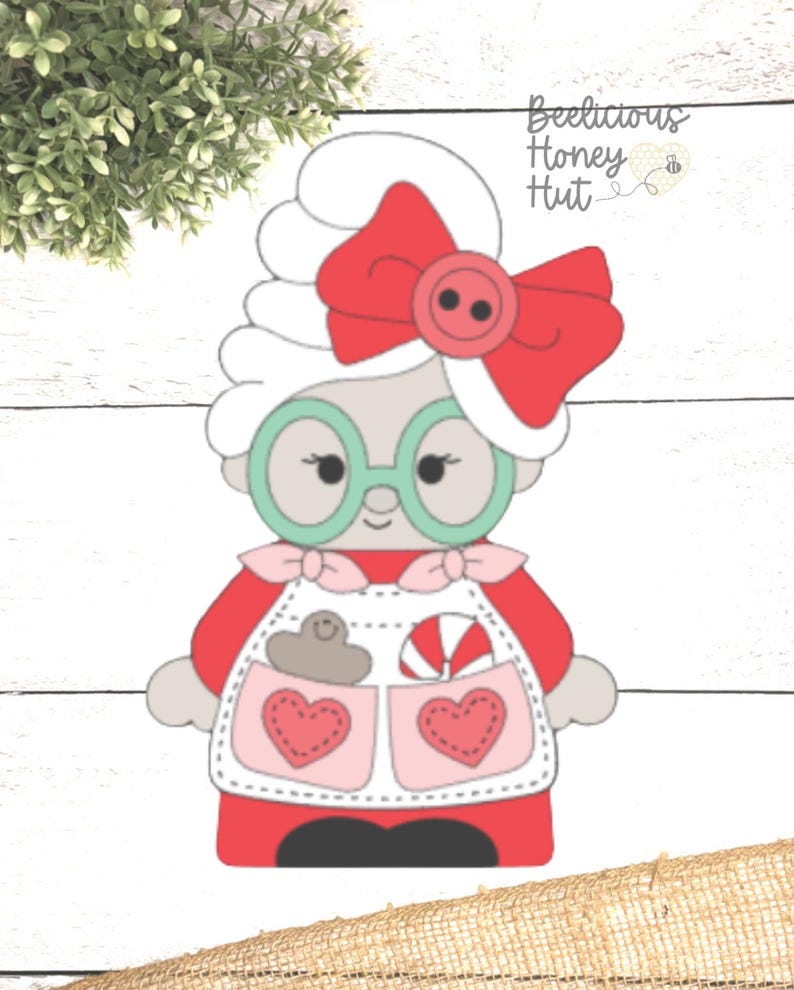 Mrs. Clause Shelf Sitter! Christmas, Gingerbread Cookie, Candy Cane ...