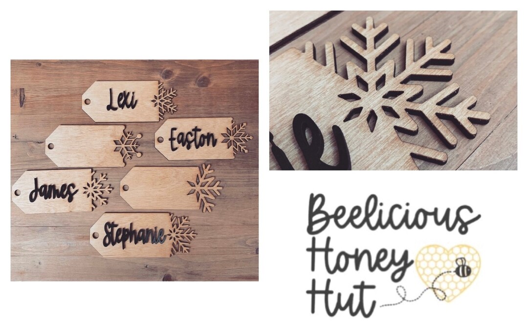 6 Snowflake Tags! Great for Stockings and Gifts! Template SVG Bundle - Etsy